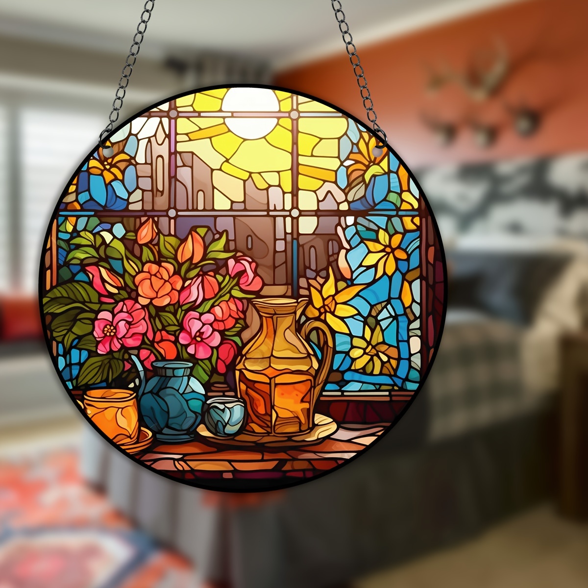 Afternoon Sun Suncatcher Colorful Window Wall Hanging - Temu Canada