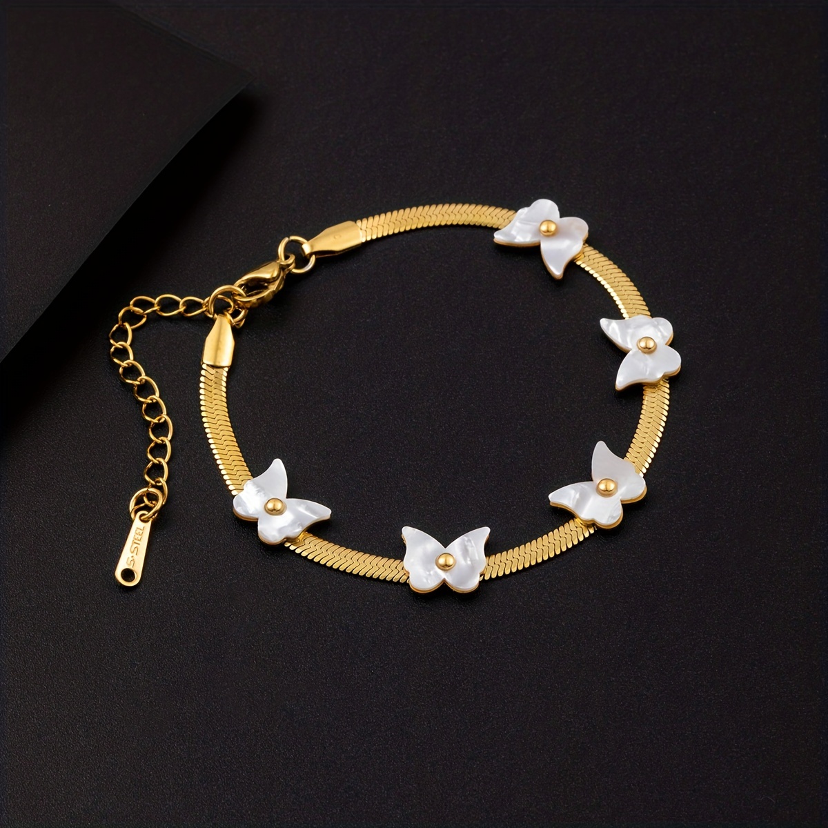 Butterfly White Beach Stainless Steel Unisex Bracelet - Temu United Kingdom