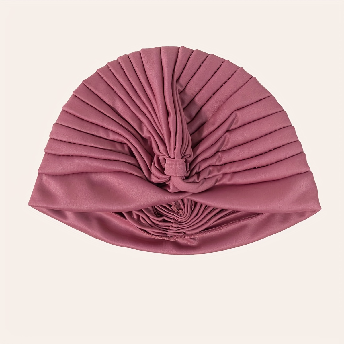 Black Turban Cap Bowknot Pleated Head Wraps - Temu Canada