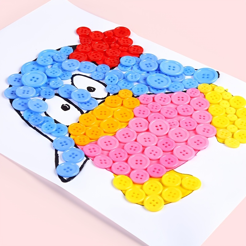 100pcs colored heart flower shaped two hole resin buttons diy crafts ...