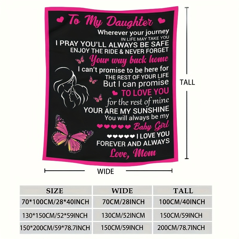 1 Stk Sommerfugletæppe, Blødt Flanneltæppe Til Udendørs Rejser, Kreativ ...