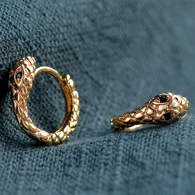 Snake Design Ear Cuff Earrings Copper Earrings Elegant Style - Temu ...