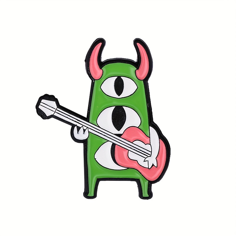 Cute Cartoon Eye Monster Brooch Accessory For Men - Temu United Kingdom