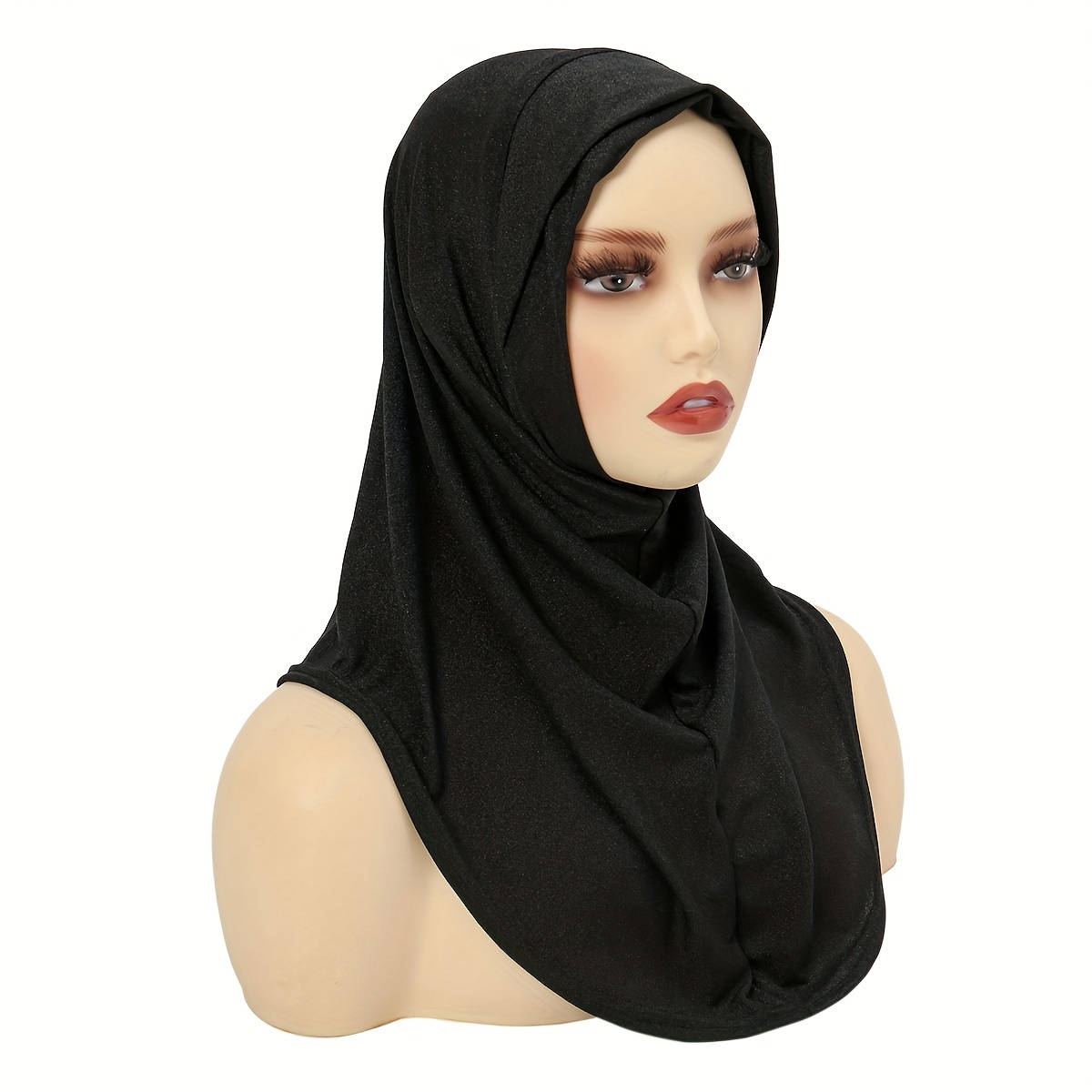 Solid Color Hijab Hats Casual Lightweight Head Scarf Ramadan - Temu ...