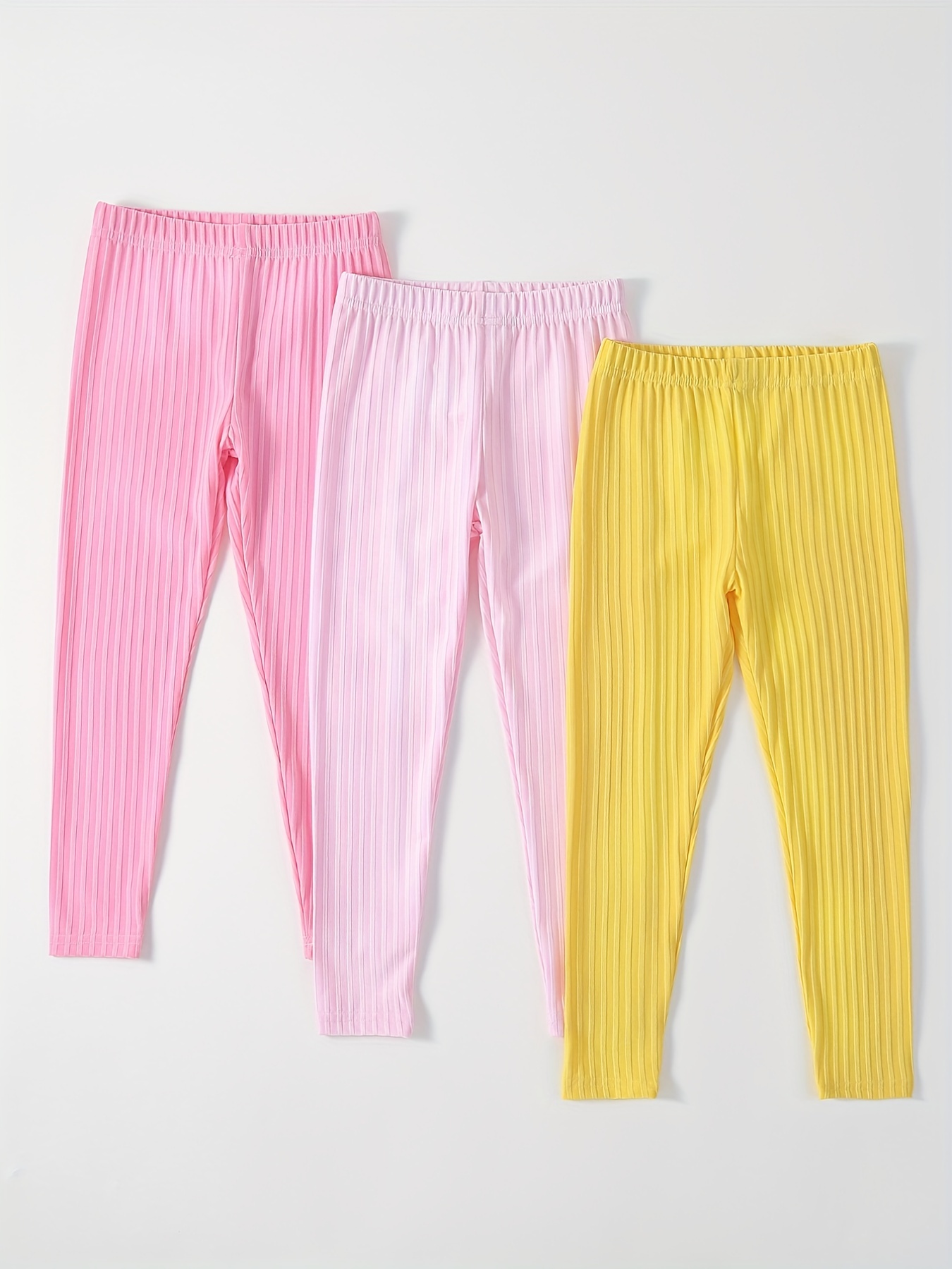 Toddler Girsl Ribbed Knit Leggings Set - Temu New Zealand