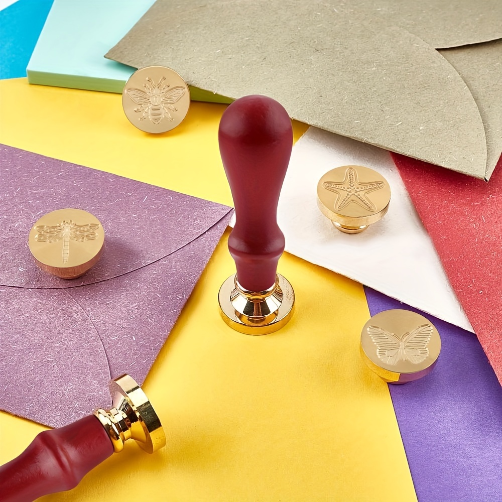 diy brass wax seal stamp wood handle sets stamp - Temu Australia
