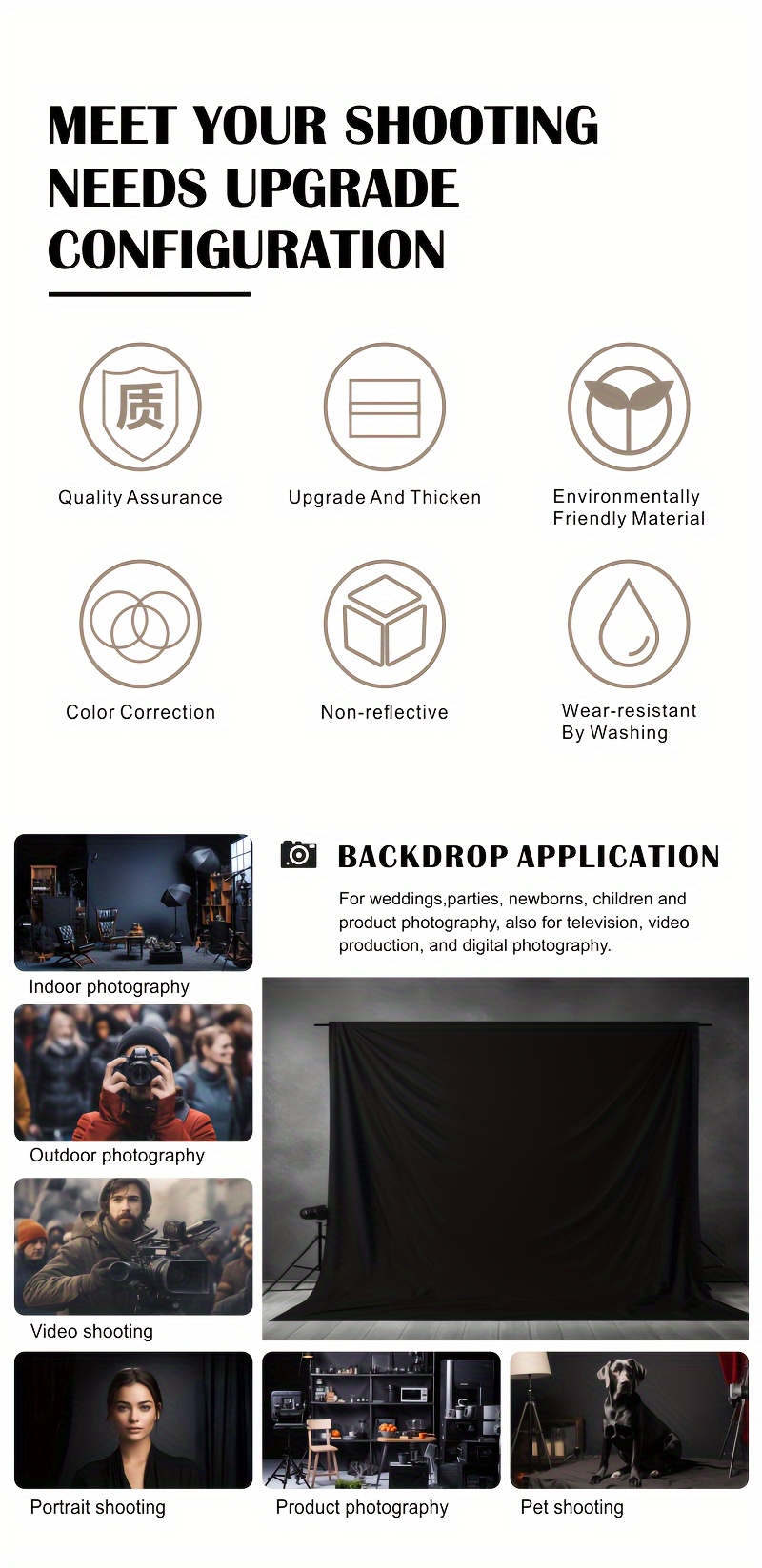 Black Background Cloth Background Photography Photo Booth - Temu