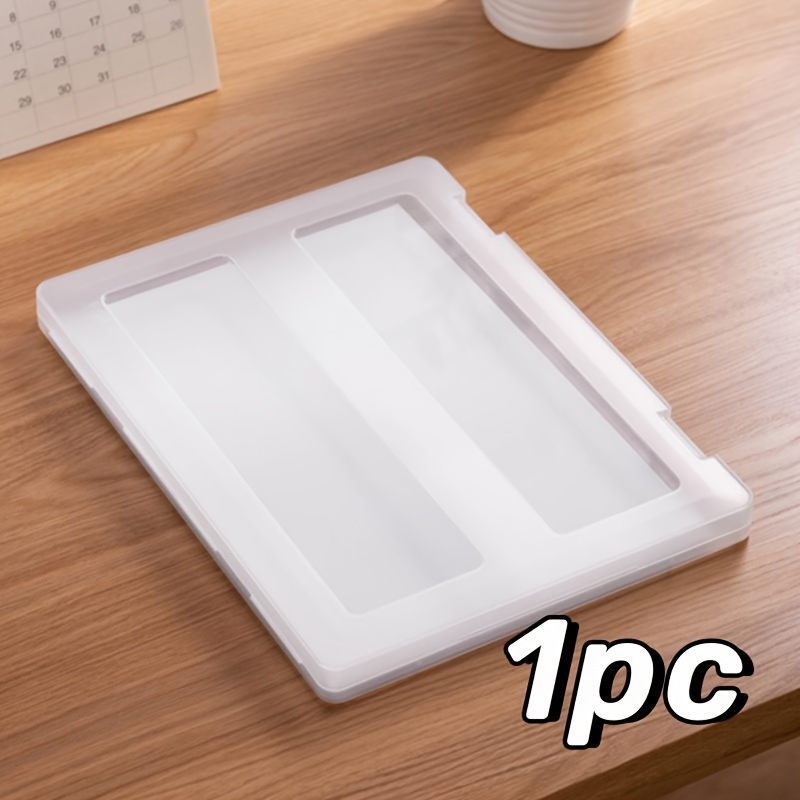 1pc ファイル収納ボックス 請求書 透明 Pp プラスチック素材 デスクトップ収納 A5 紙収納 Temu Japan