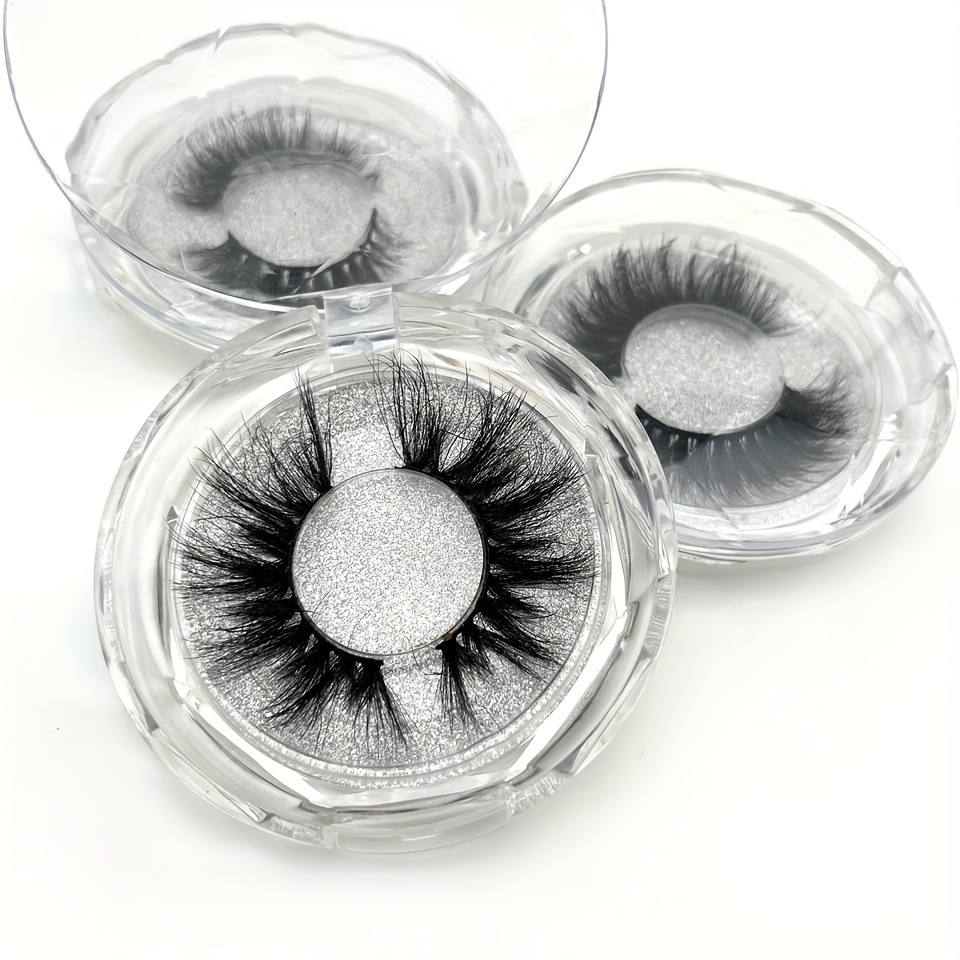 5d Faux Mink Lashes Transparent Stem False Eyelashes Crystal - Temu Canada
