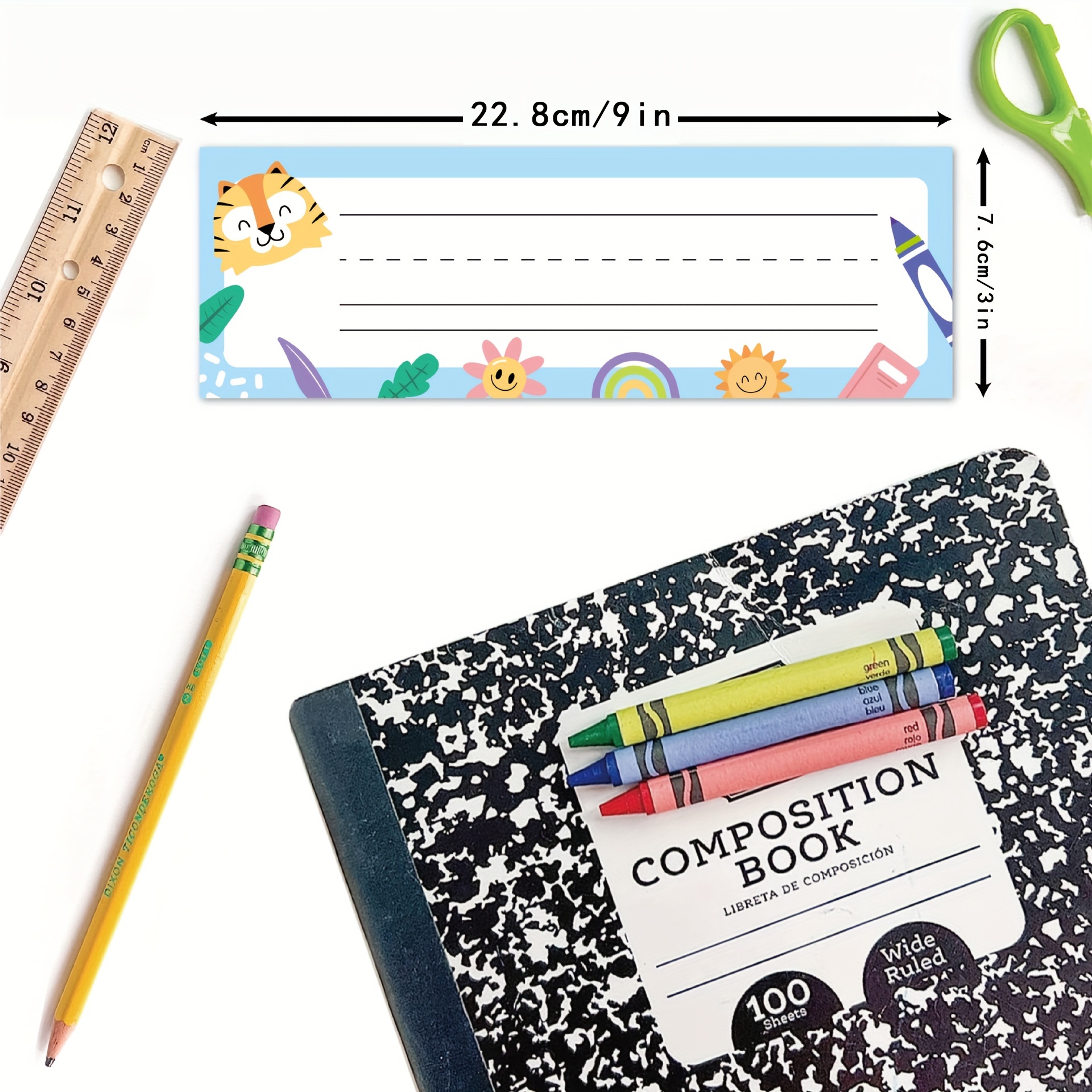 Desk Name Sticker Cartoon Name Card For Back to school - Temu