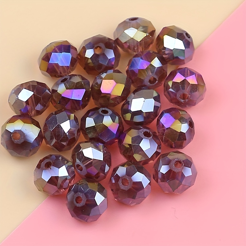 Mixed Colorful Transparent Faceted Round Ab Color Glass - Temu Ireland