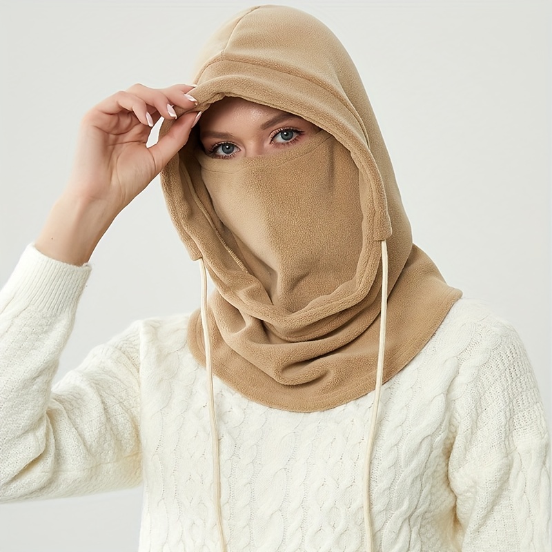 Winter Cycling Headgear Ear Protection Face Cover Fleece Warm Neck ...