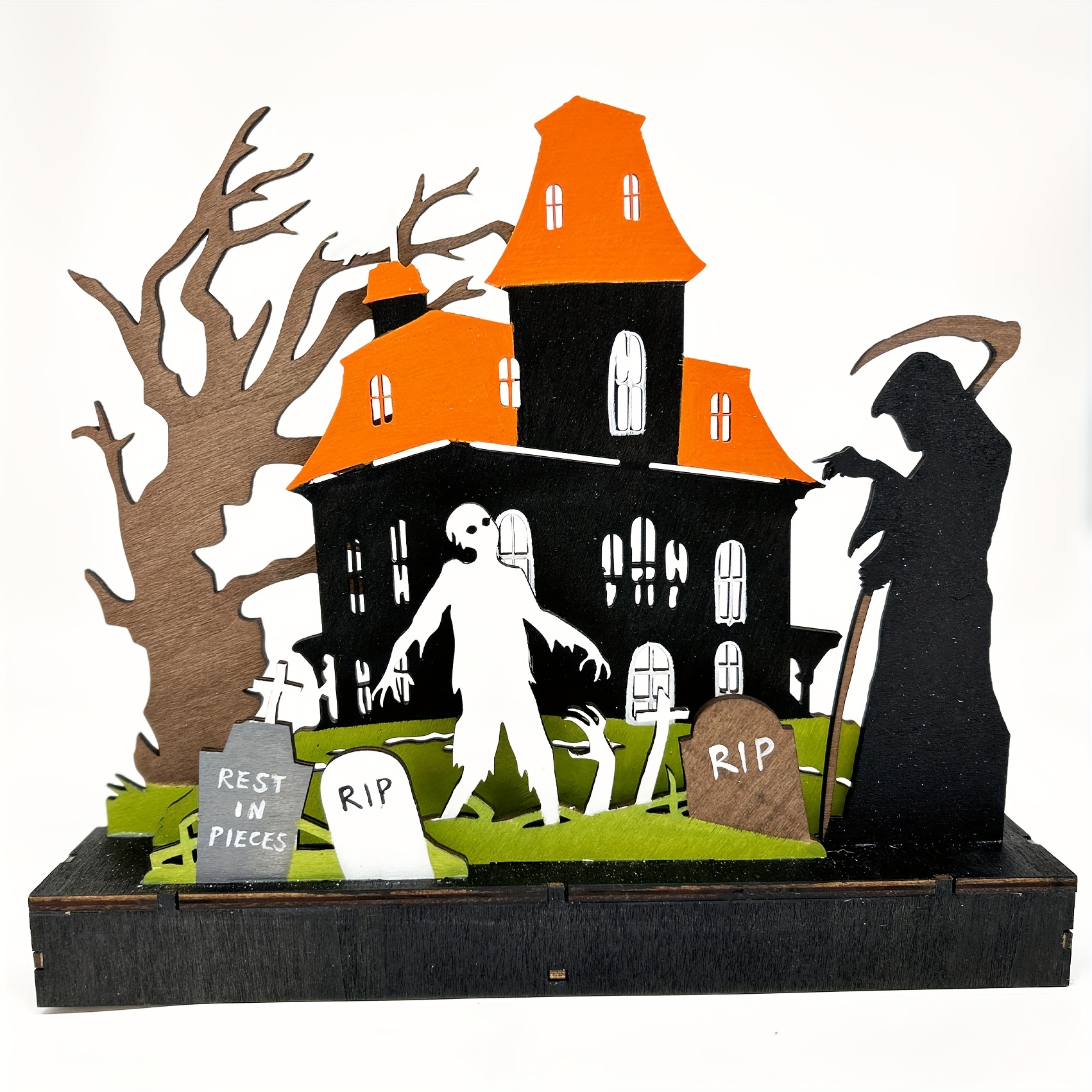 Halloween Death Reaper Haunted House Led Scene Light - Temu Ireland