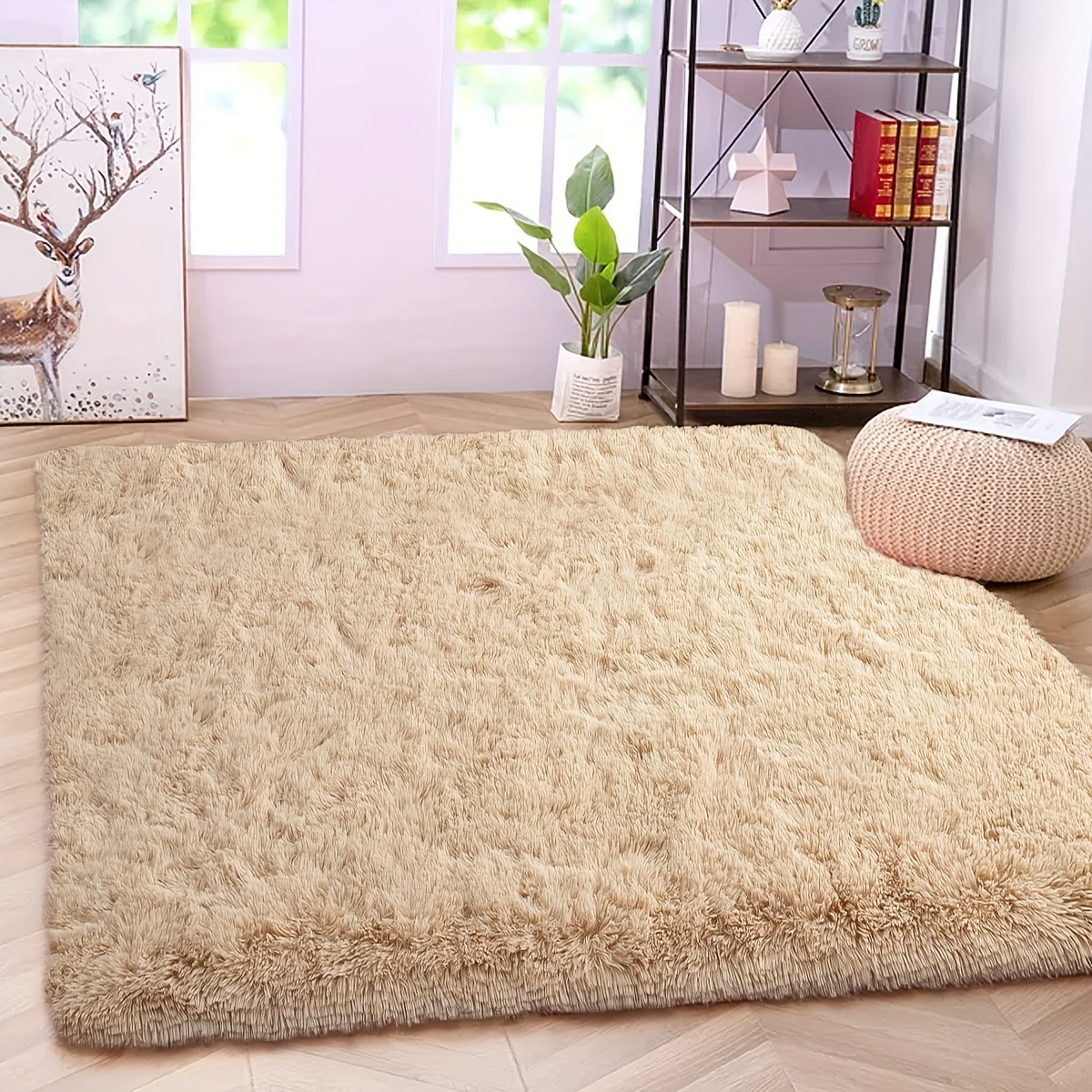 Camel Color Plush Rug Fabric Premium Comfortable Warm Easy - Temu ...