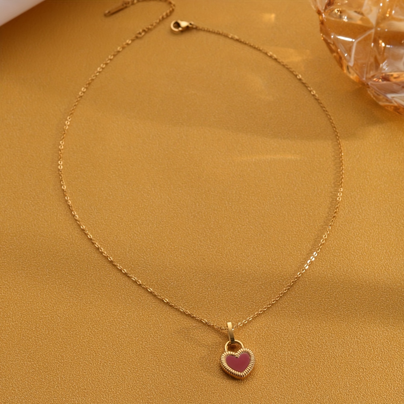 Compact Exquisite Love Heart Pendant Stainless Steel Vintage - Temu ...