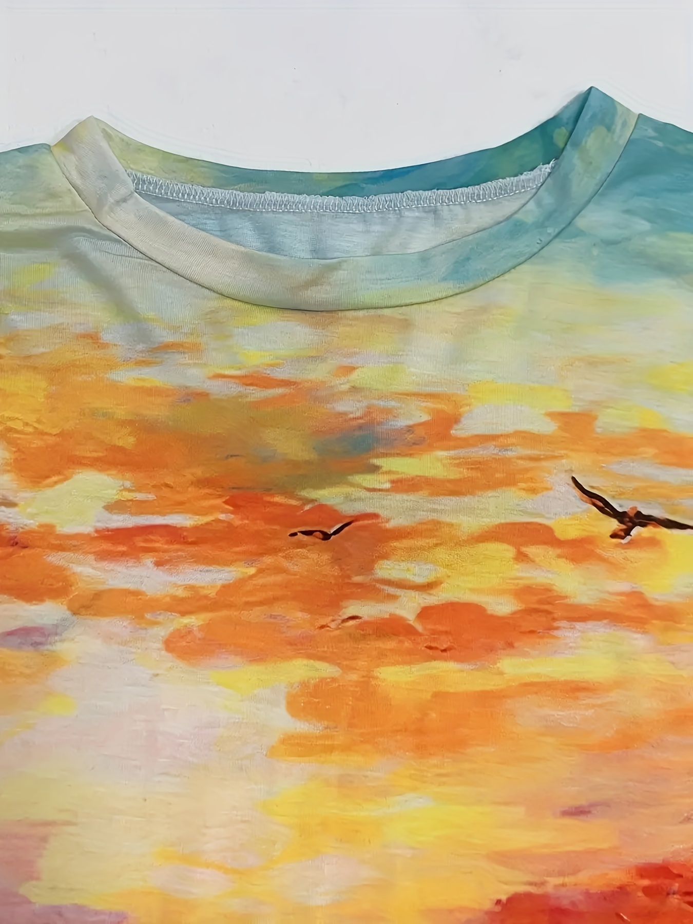 sunset print t shirt casual crew neck short sleeve summer t - Temu Canada