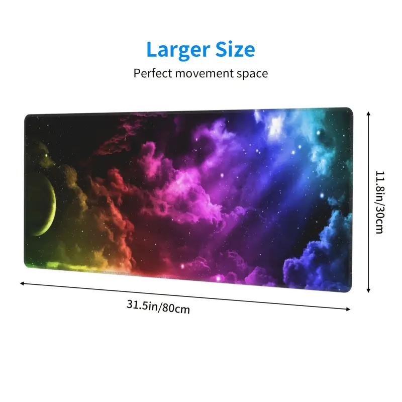 1pc 별이 빛나는 하늘 확장 마우스 패드 대형 게임용 마우스 패드 315x12 인치 컴퓨터 키보드 마우스 Temu
