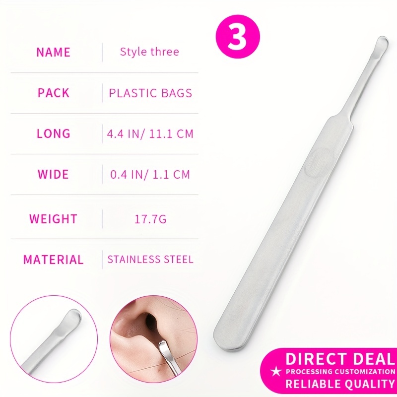 Stainless Steel Ear Spoon Set, Pick Out Digging, Ear Wax Ear Pick Ears ...