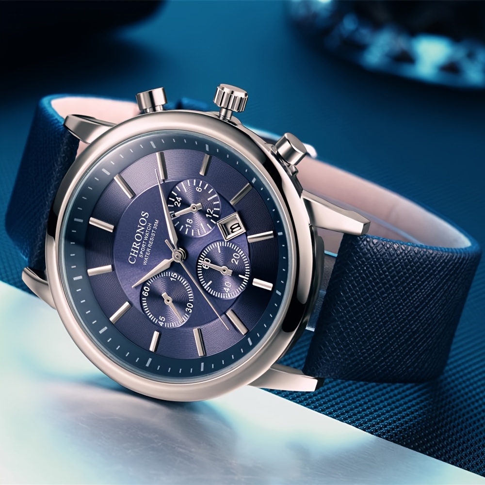 Chronos Mens Sports Watch Fashion Casual Calendar Quartz Wristwatch ...