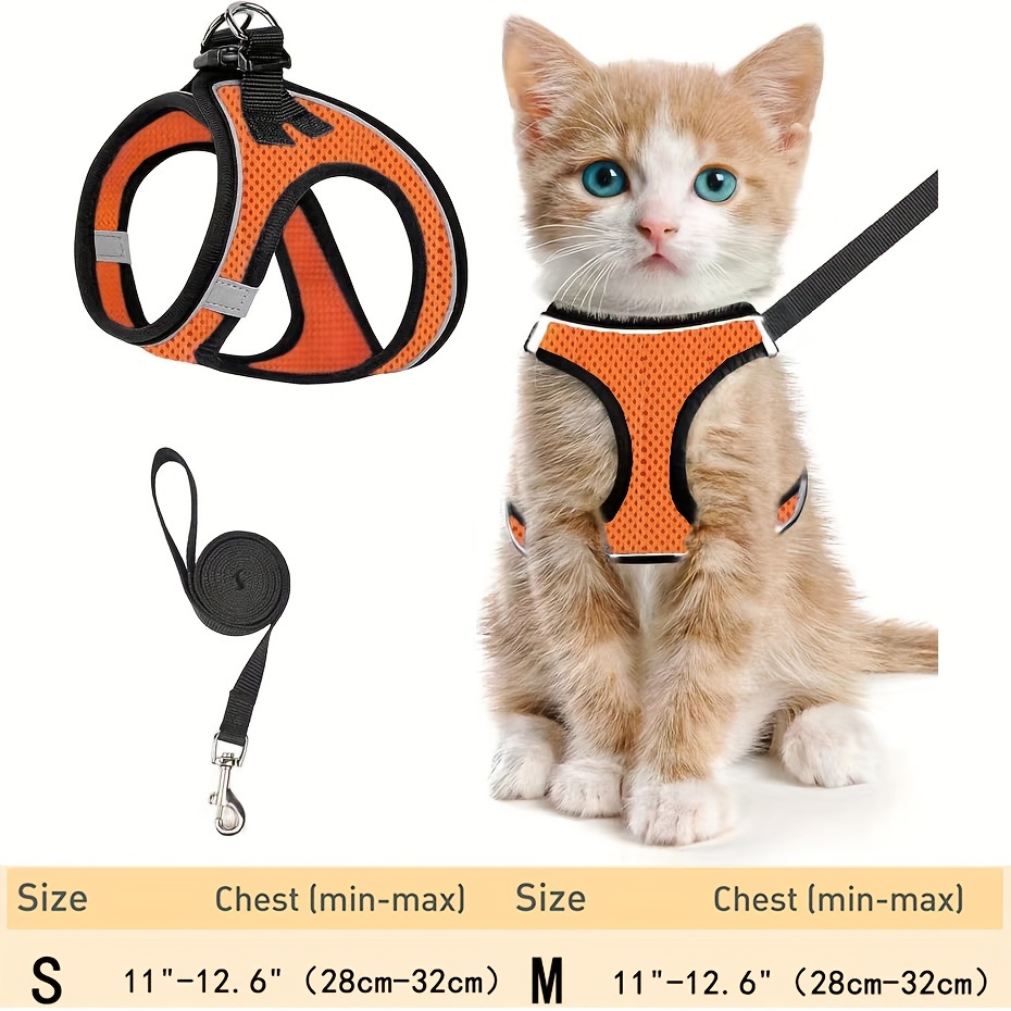 escape proof cat harness leash set reflective soft mesh Temu