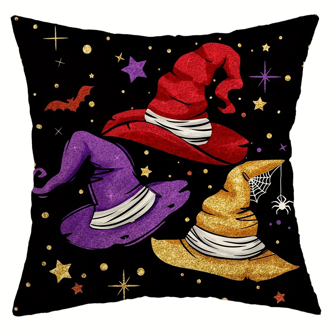 Halloween Pillow Cover Pumpkin Skeleton Feather Headwear - Temu Canada