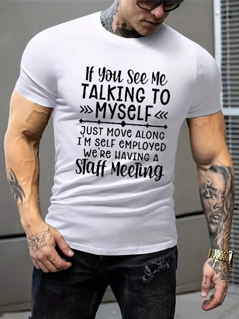 Plus Size Letter Graphic Tees For Male Oversized Causal T Temu New
