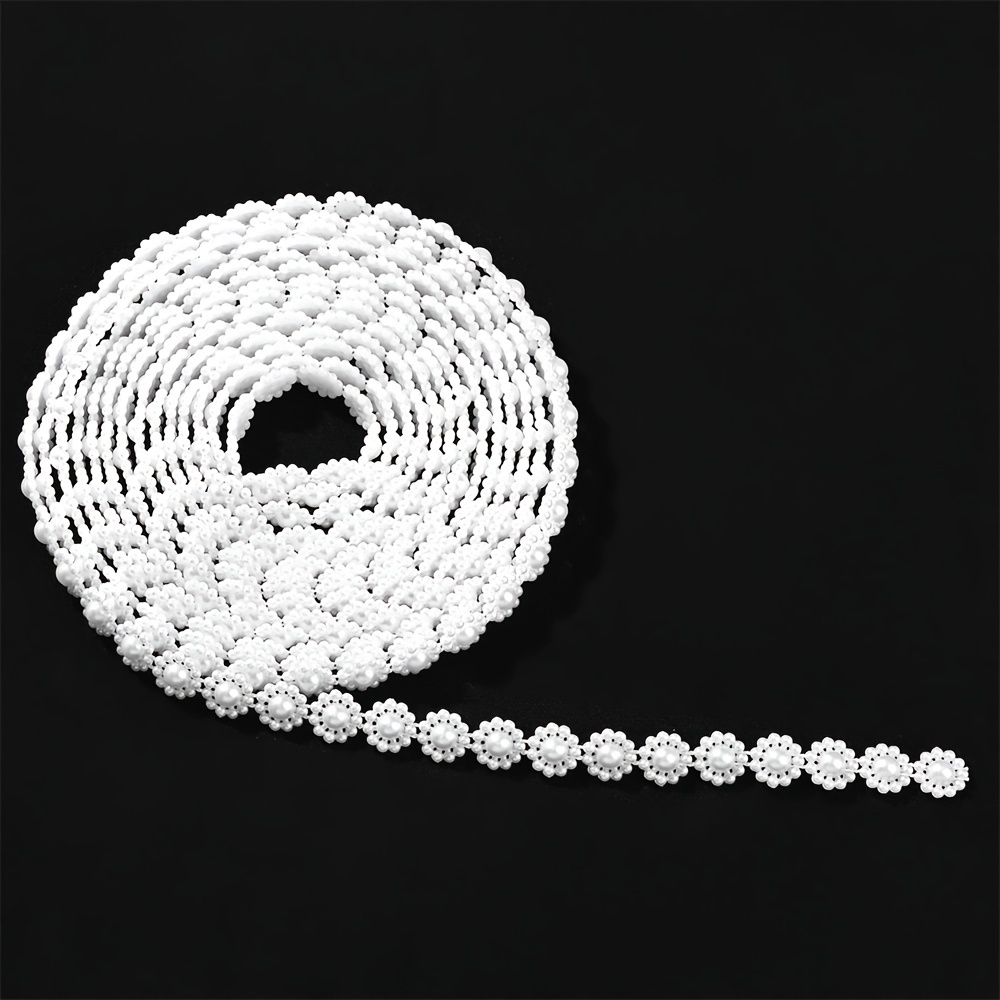 Bag Sunflower Shape Half Round Abs Acrylic Pearl Beads Chain - Temu ...