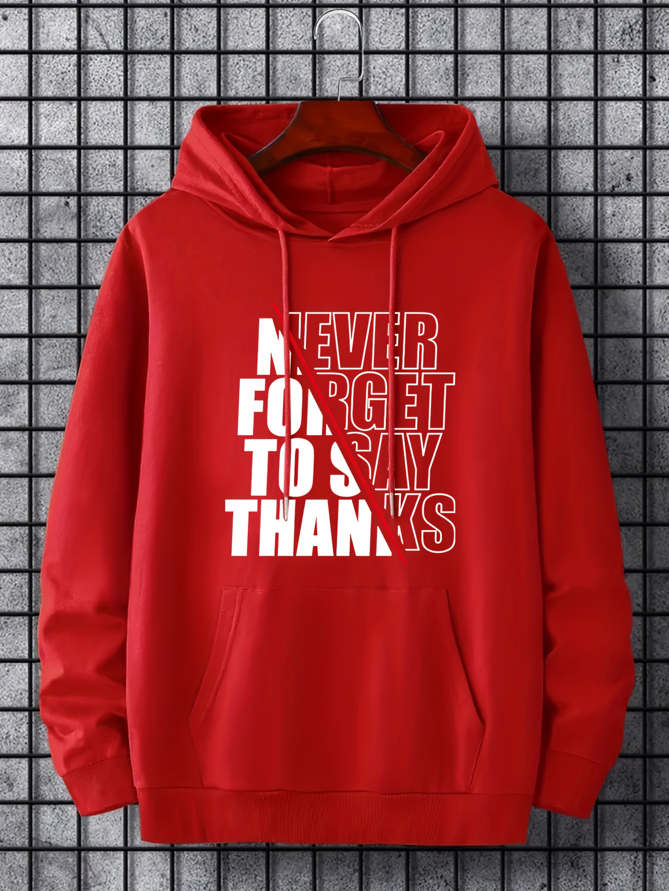 Never Forget Say Thanks Print Hoodie Cool Hoodies Men Men's - Temu Ireland