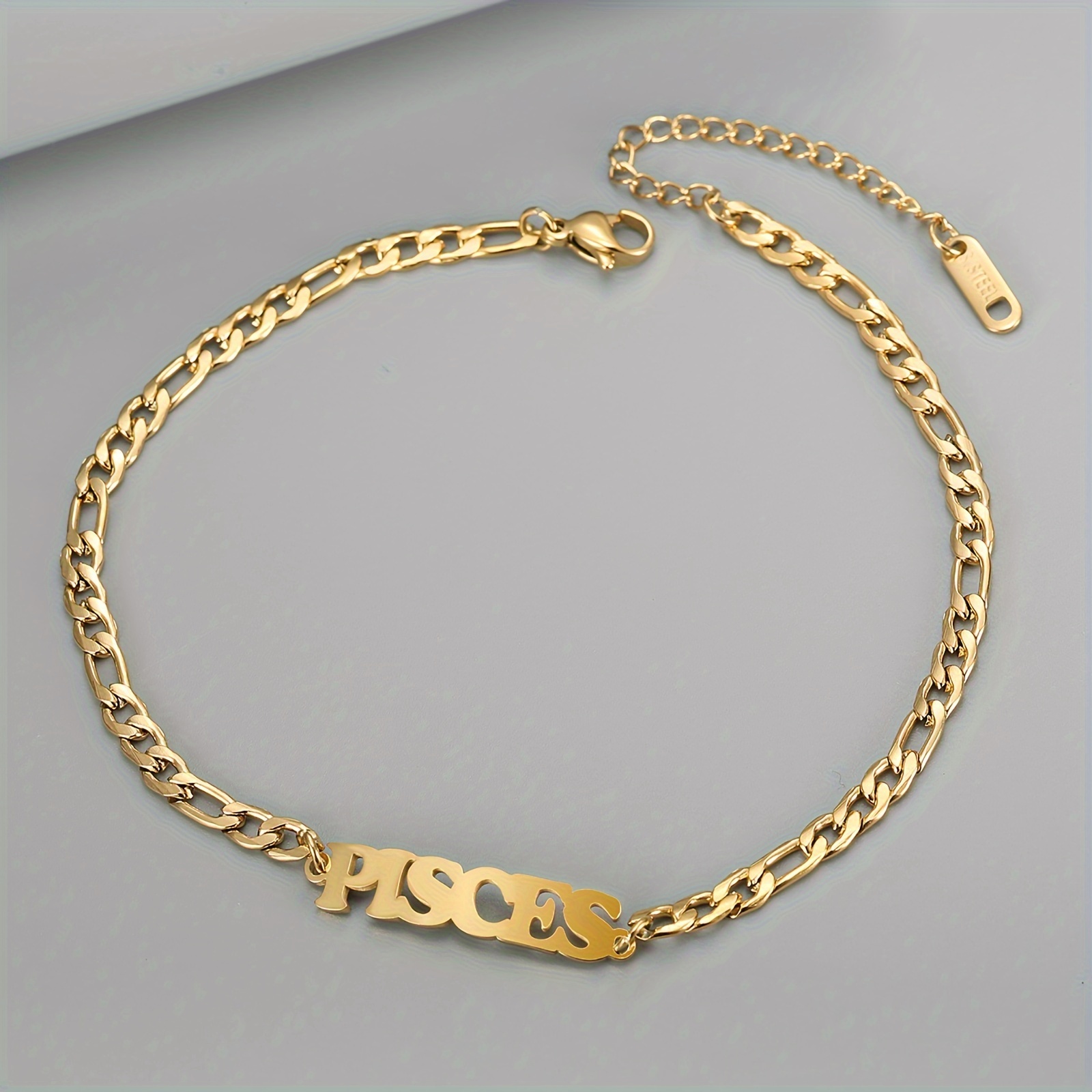 constellations thin chain anklet zodiac sign Temu