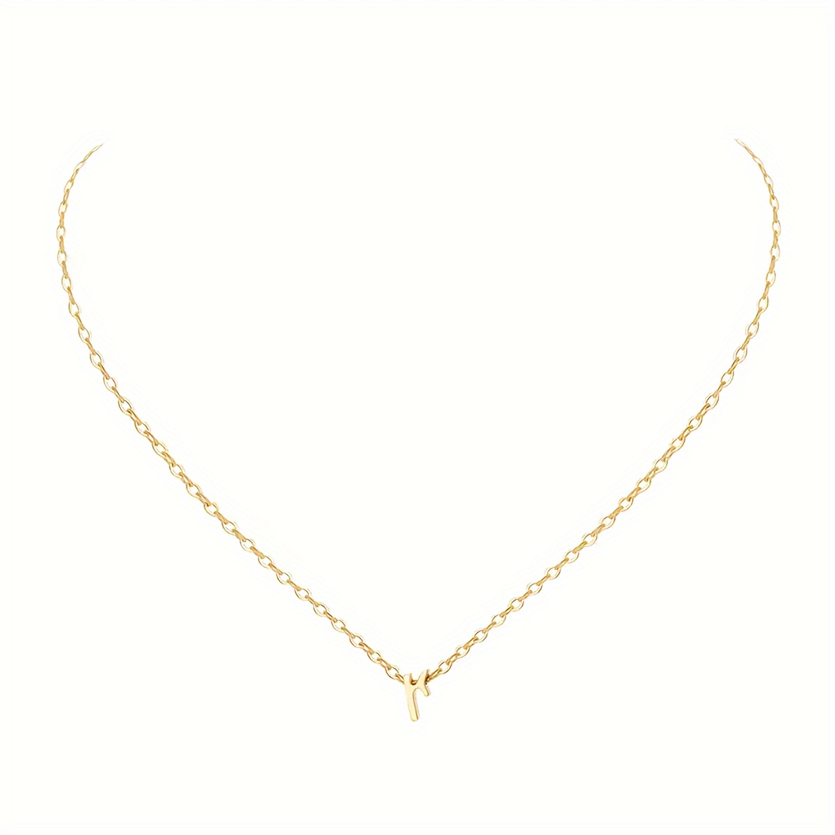 Collier De Nom En Acier Inoxydable Simple Collier De Lettre A-Z Collier ...