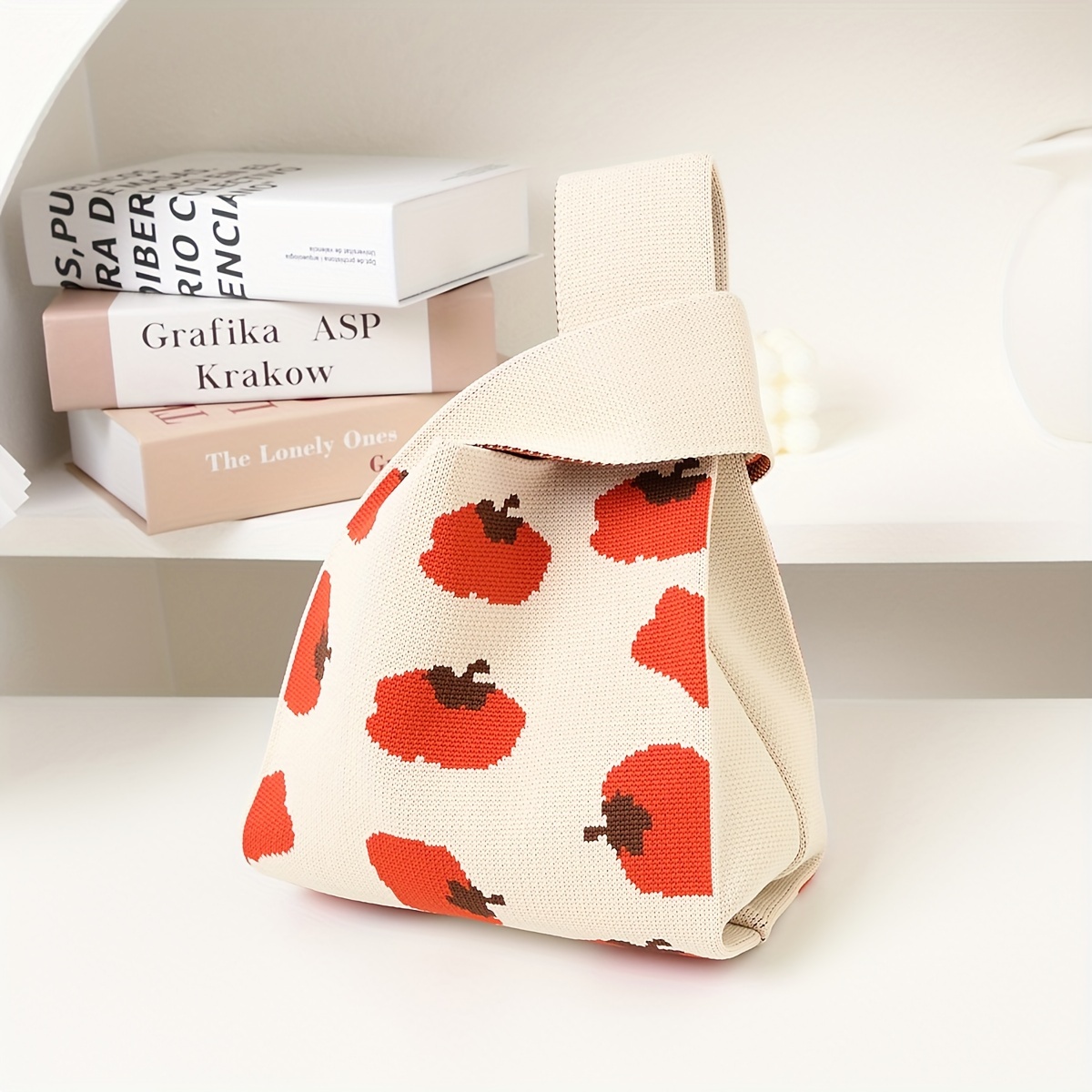 Cute Cartoon Knitted Tote Bag Kawaii Crochet Hobo Bag - Temu United ...