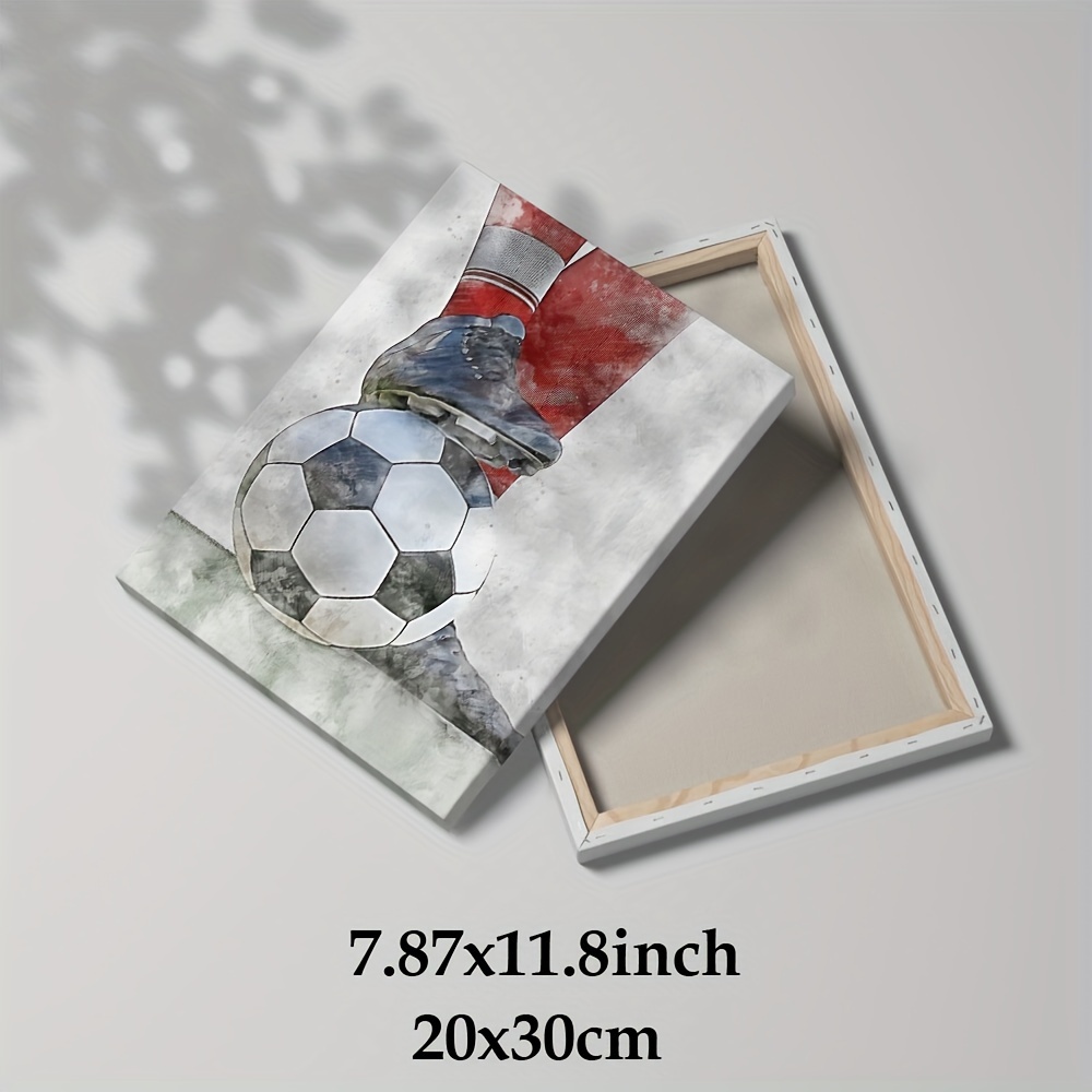 1pc Framed Sport Canvas Print Poster Football Player Canvas Wall Art ...