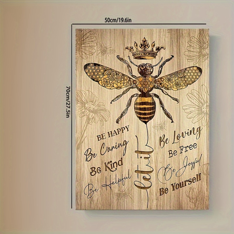 Rustic Bee Wall Art Farmhouse Honey Decor Canvas Prints - Temu United ...