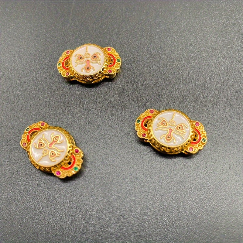 Multi-color Colorful Retro Copper Front And Back Hollow Jewelry Charms ...