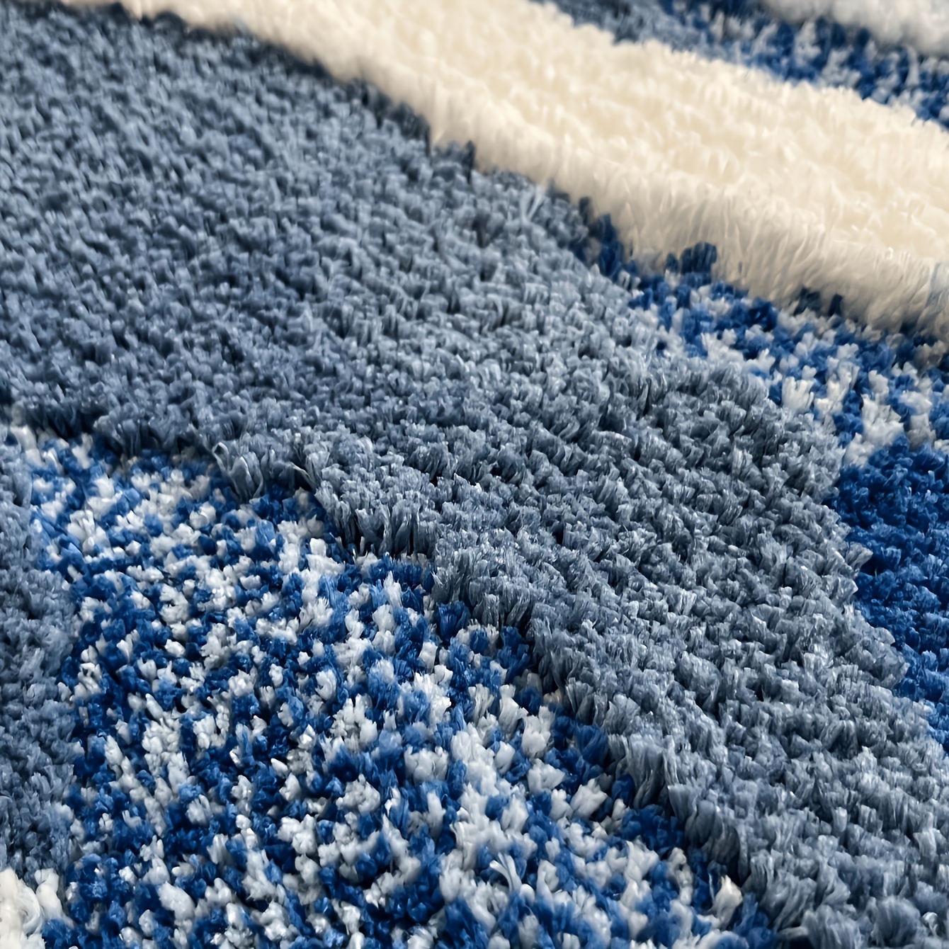 Special shaped Wave Pattern Flocked Floor Mat Lightweight - Temu