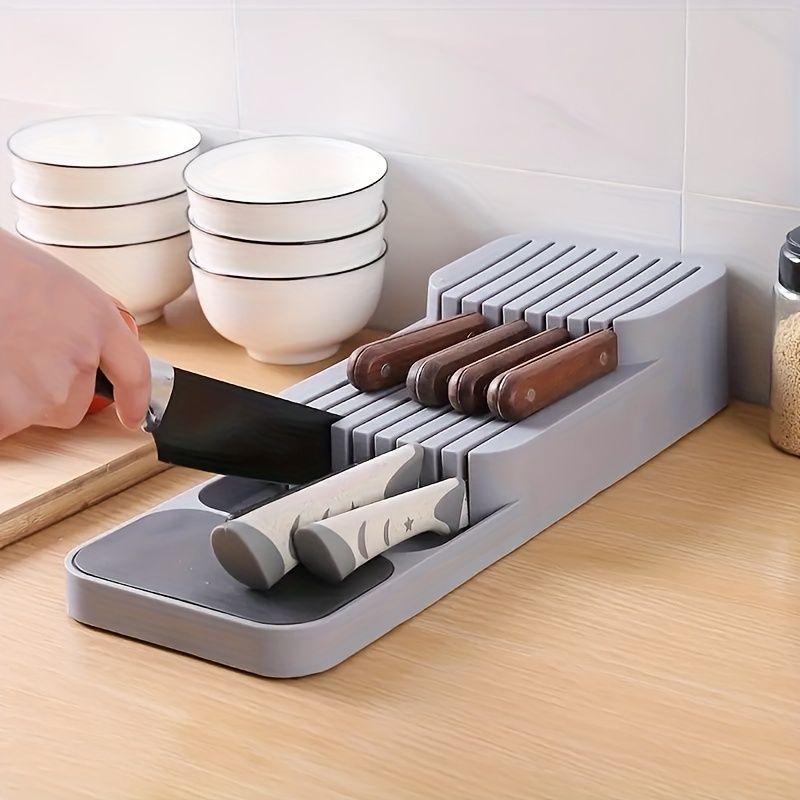 Stylish Durable Kitchen Drawer Knife Storage Box Organizer - Temu