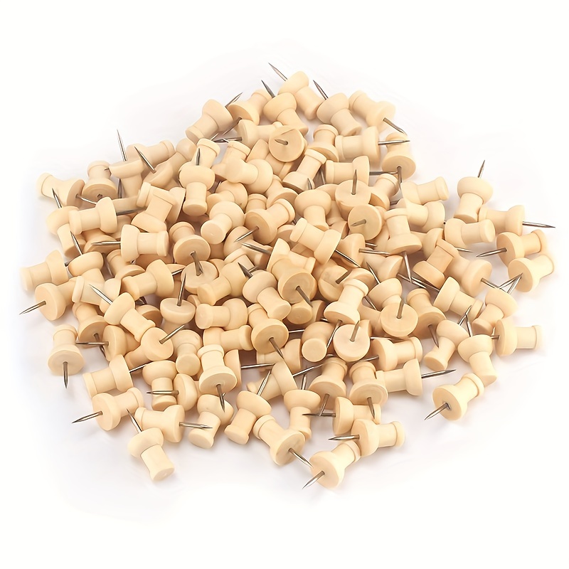 Wood Push Pins Standard Wooden Thumb Decorative Cork - Temu