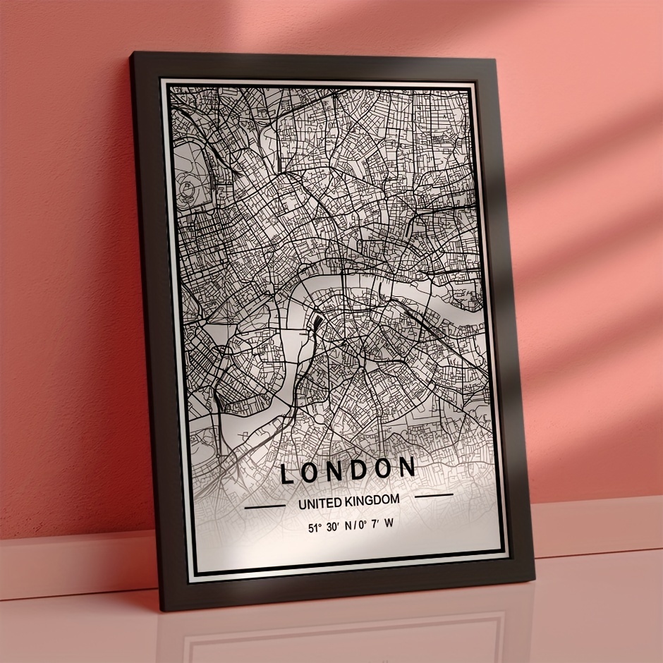 1pc Worldwide Maps Print Poster Minimalistic Style First Anniversary ...