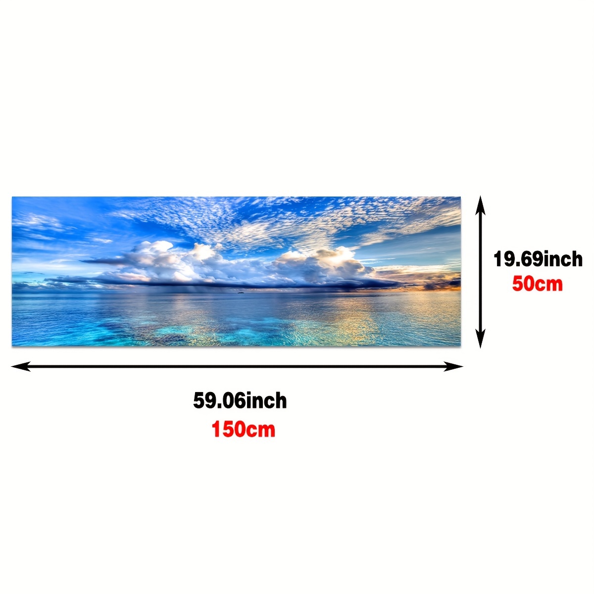 1 Pezzo Poster Tela Arte Moderna Tramonto Naturale Blu - Temu Italy