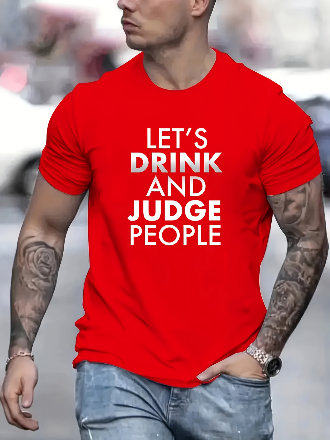 durable] drink judge people graphic tee men's casual - Temu New Zealand
