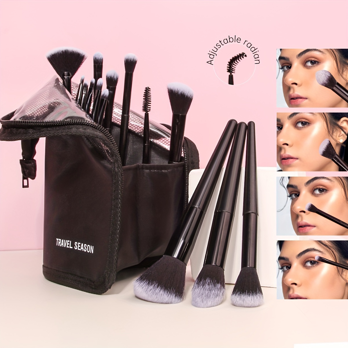 Makeup Brush Kit Convenient Practical Foundation Blush - Temu United ...