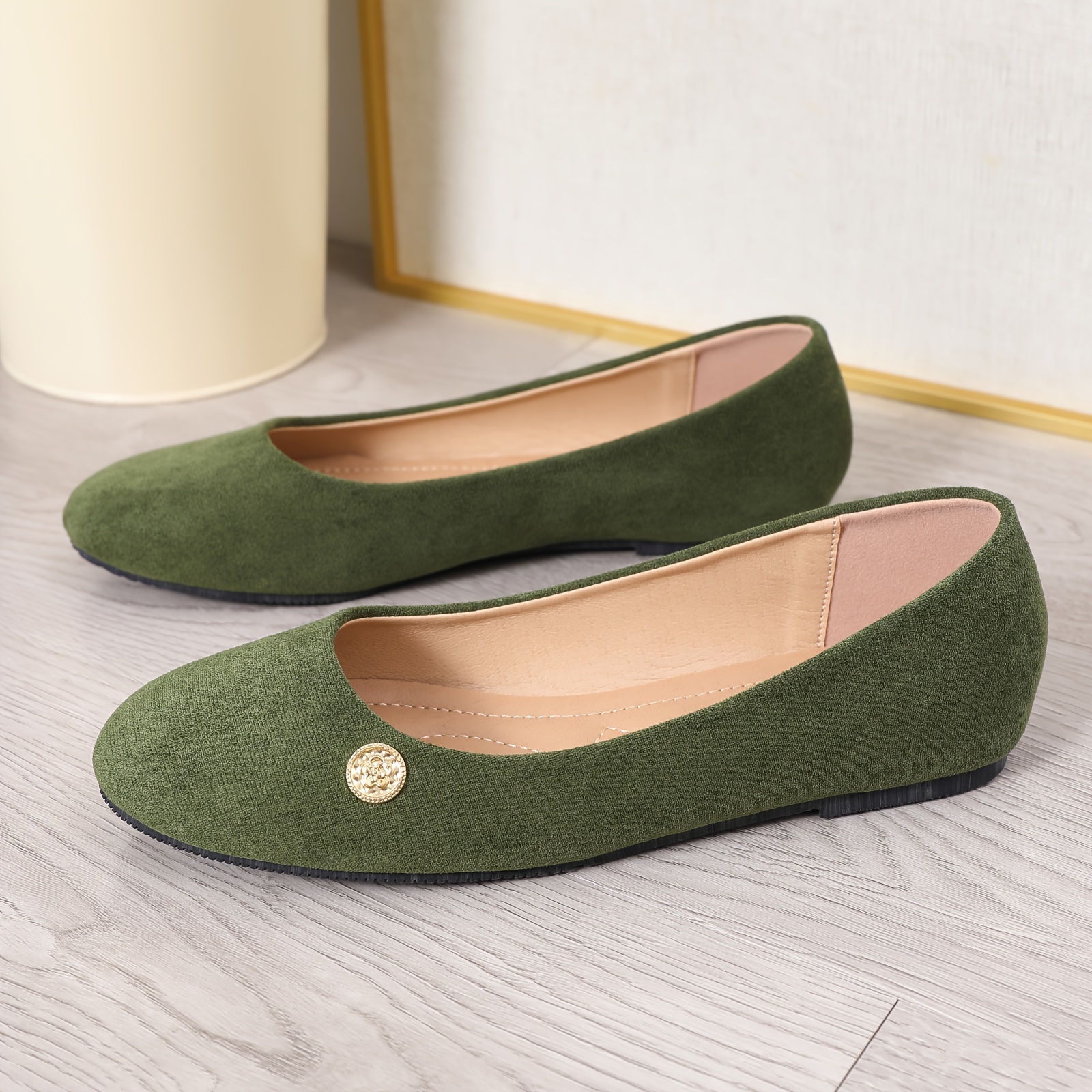 Women's Solid Color Flat Shoes Comfortable Soft Sole Slip - Temu Australia