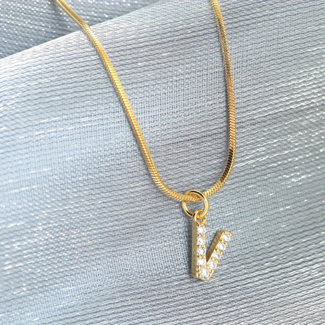 18k Plated Initial English Letter Necklace Small Bling - Temu United ...