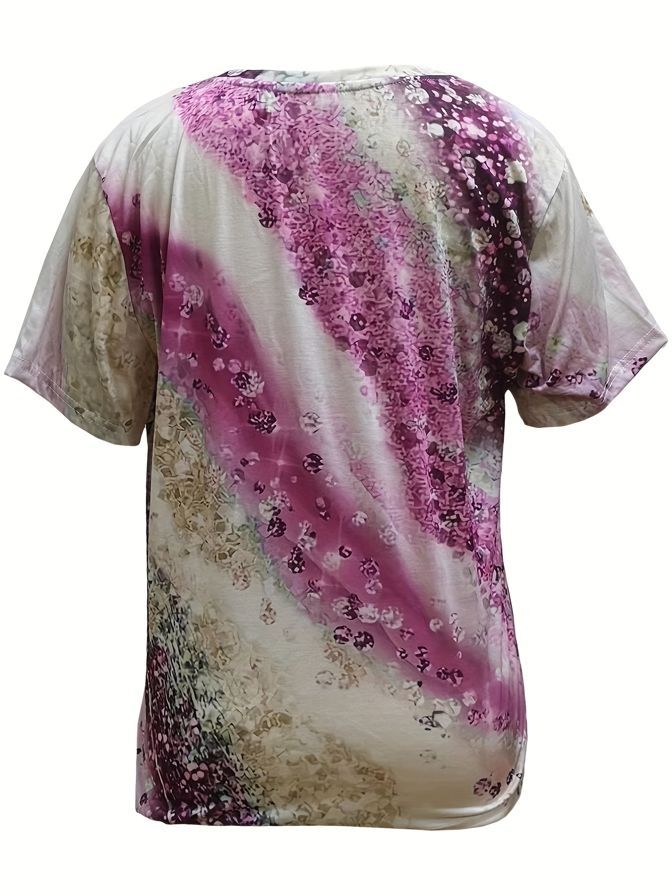 Plus Size Casual T Shirt Womens Plus Marble Print Short Temu