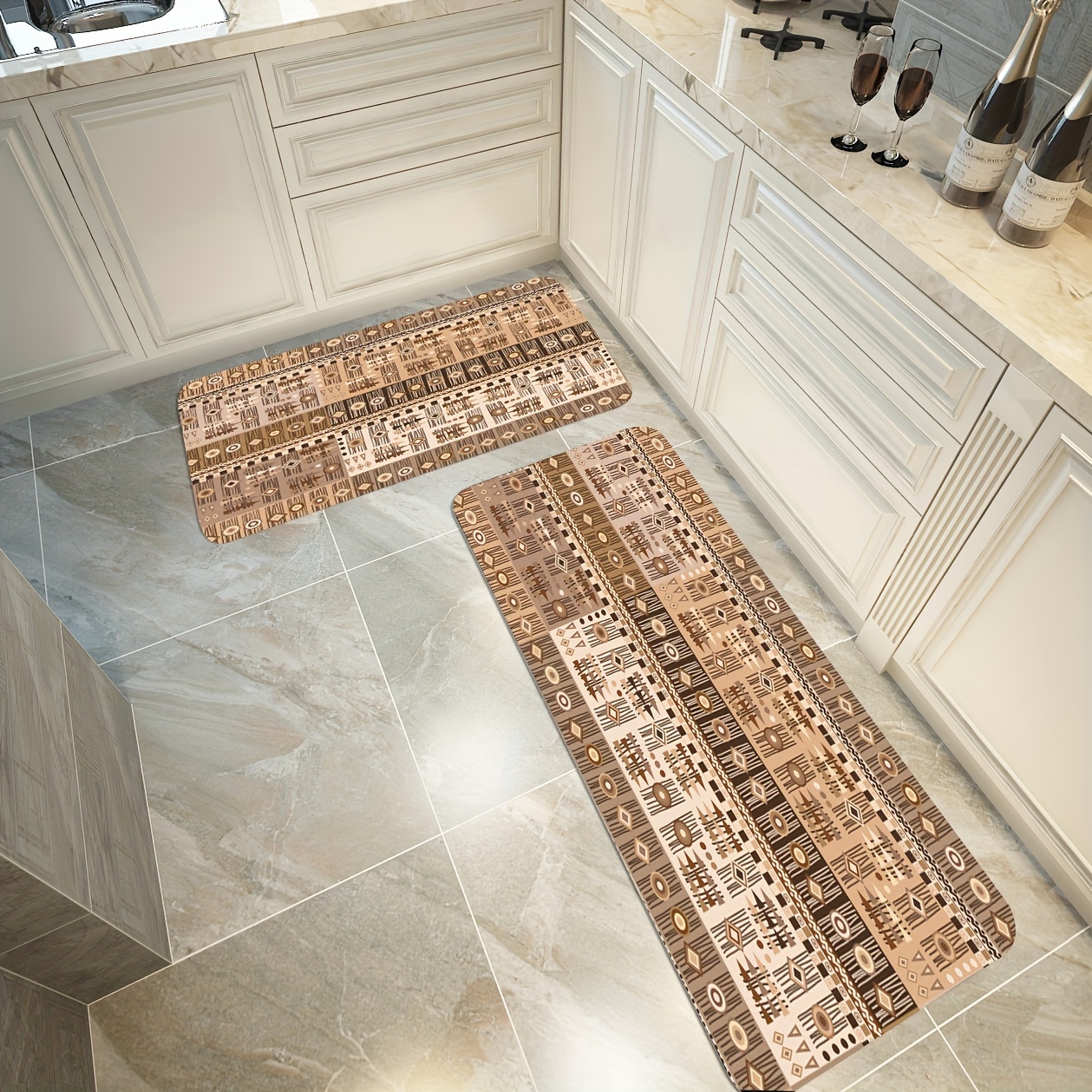 Bohemian Stylish Kitchen Mats Vintage Low pile Carpets - Temu Australia