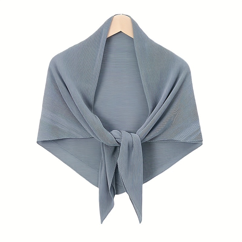 Solid Color Wrinkle Cross Shawl Elegant Thin Breathable - Temu Australia
