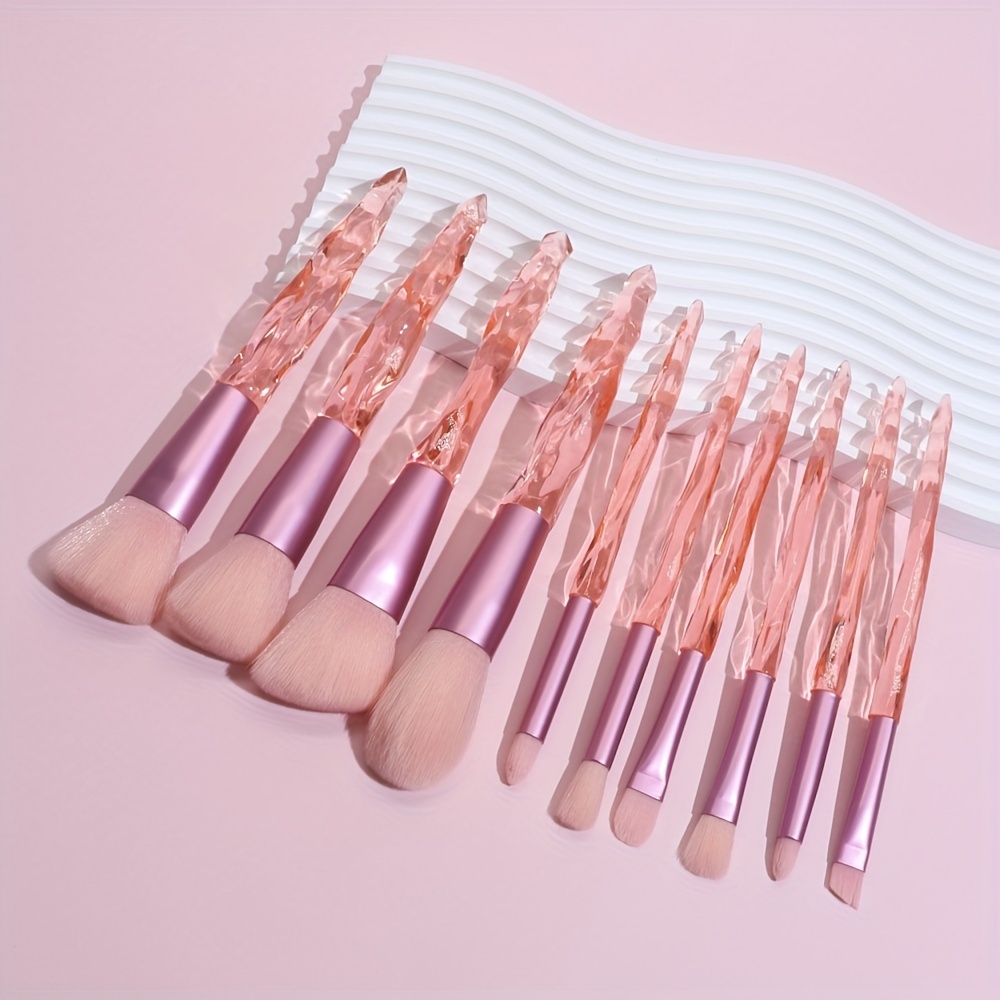 10 Stk/sæt Crystal Makeup Brushes Powder Foundation - Temu Denmark