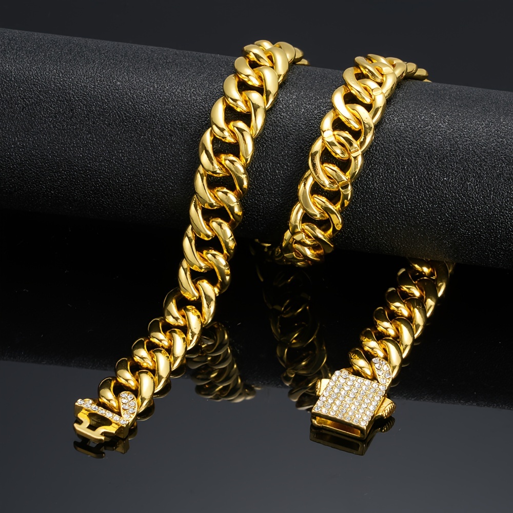 Hip Hop Alloy Smooth Cuban Chain Bracelet Jewelry, Fashion Pendant ...