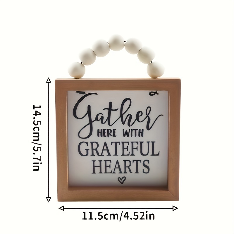 Wooden Bead String Square Wood Hanging Sign Country Wooden - Temu ...