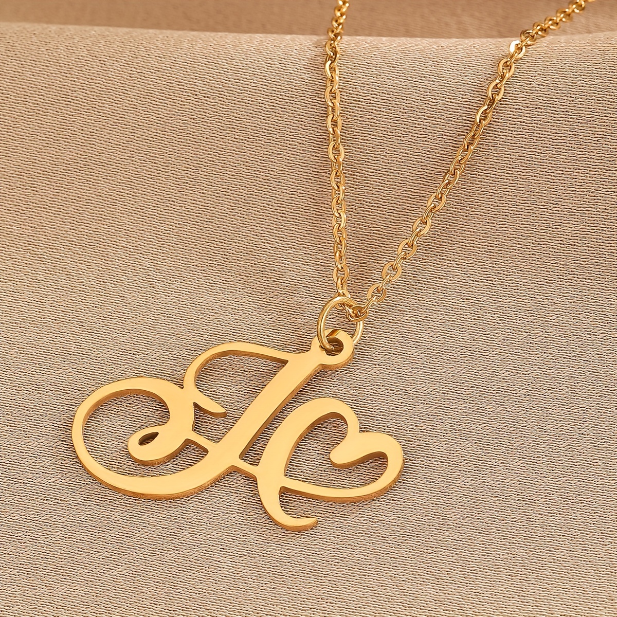 Stainless Steel A z 26 Letter Pendant Necklace Necklace - Temu United ...